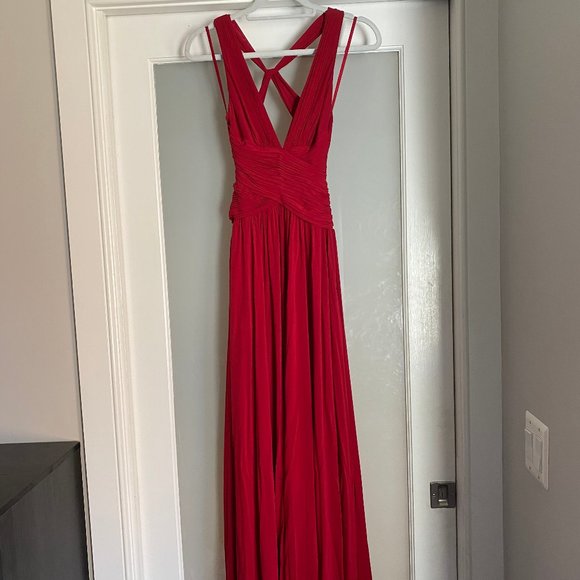 BCBGMaxAzria | Dresses | Bcbg Maxazria Red Maxi Dress | Poshmark